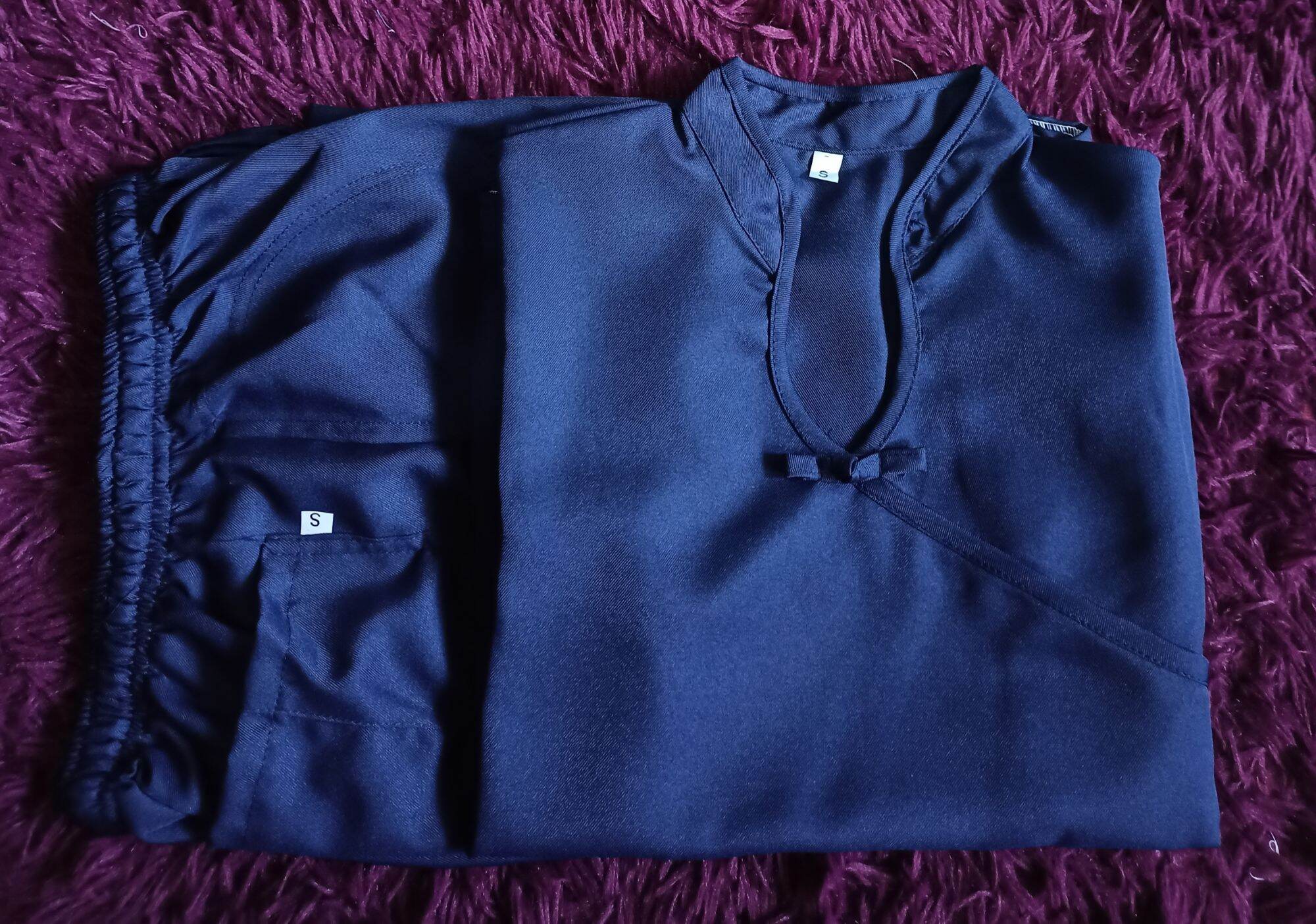 Scrubsuit Chinese Collar Plain (Pitch Twill) | Lazada PH