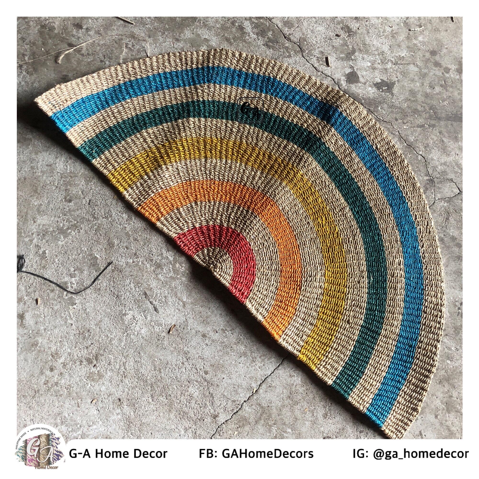 Rainbow Abaca Half Carpet - Handmade - Natural Material | Lazada PH