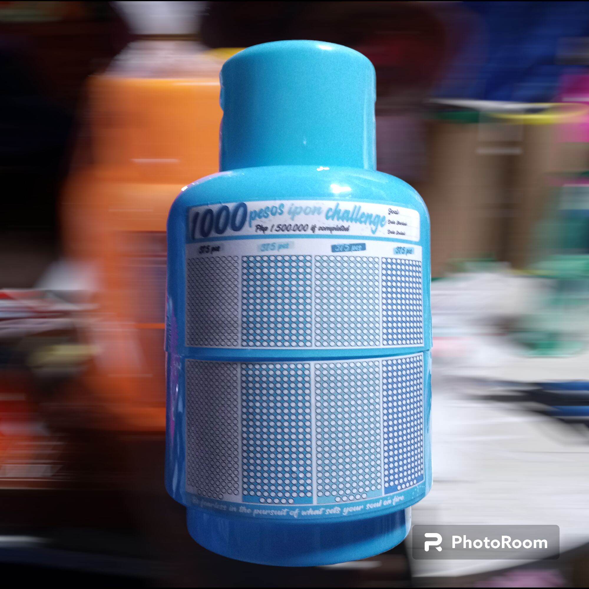 LPG GAS TANK IPON CHALLENGE (Paper bills 20,50,100,200,500,1000 pesos Jumbo Big Coinbank ...