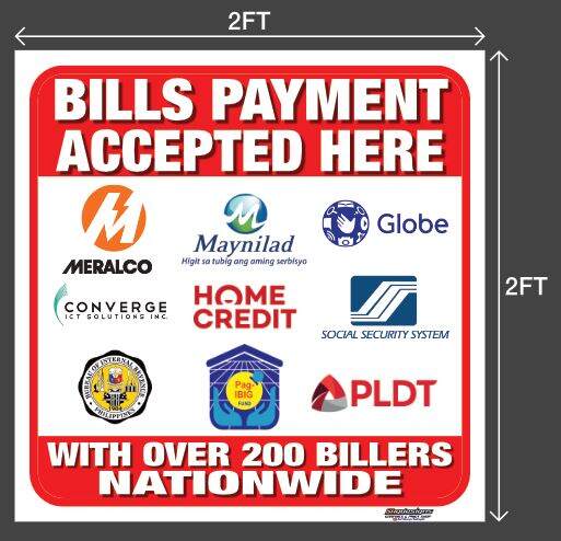 TARPAULIN PRINT BILLS PAYMENT RED 2X2FT | Lazada PH