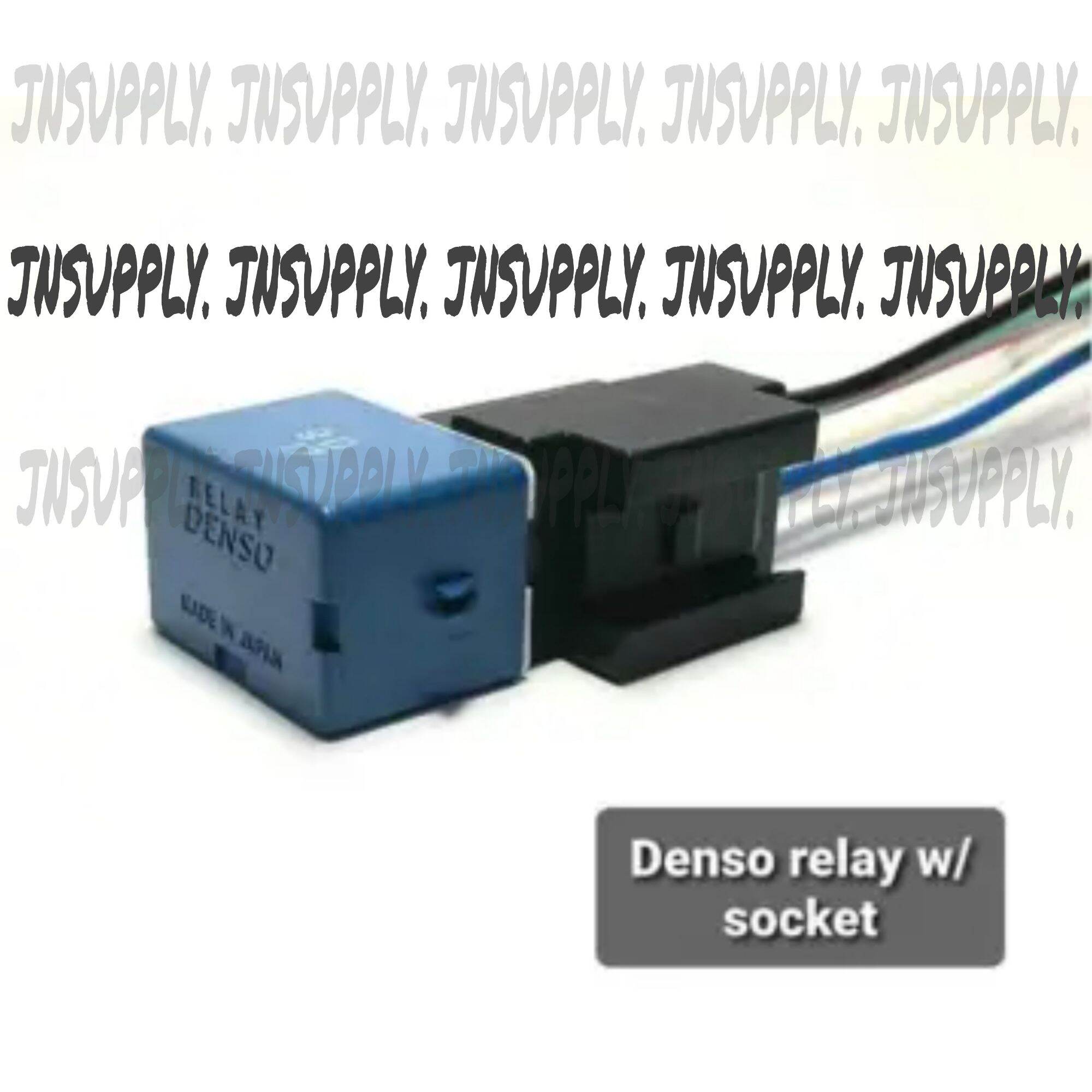 [10 PCS] ORIGINAL DENSO RELAY 4PIN 30A WITH SOCKET [SET] SURPLUS HEAVY ...
