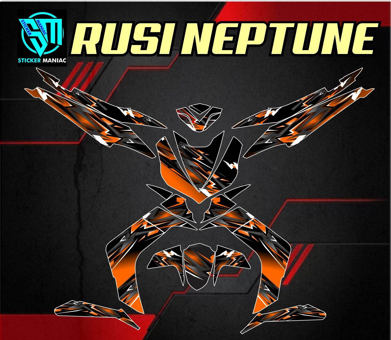 Rusi Neptune full body decals Laminated | Lazada PH