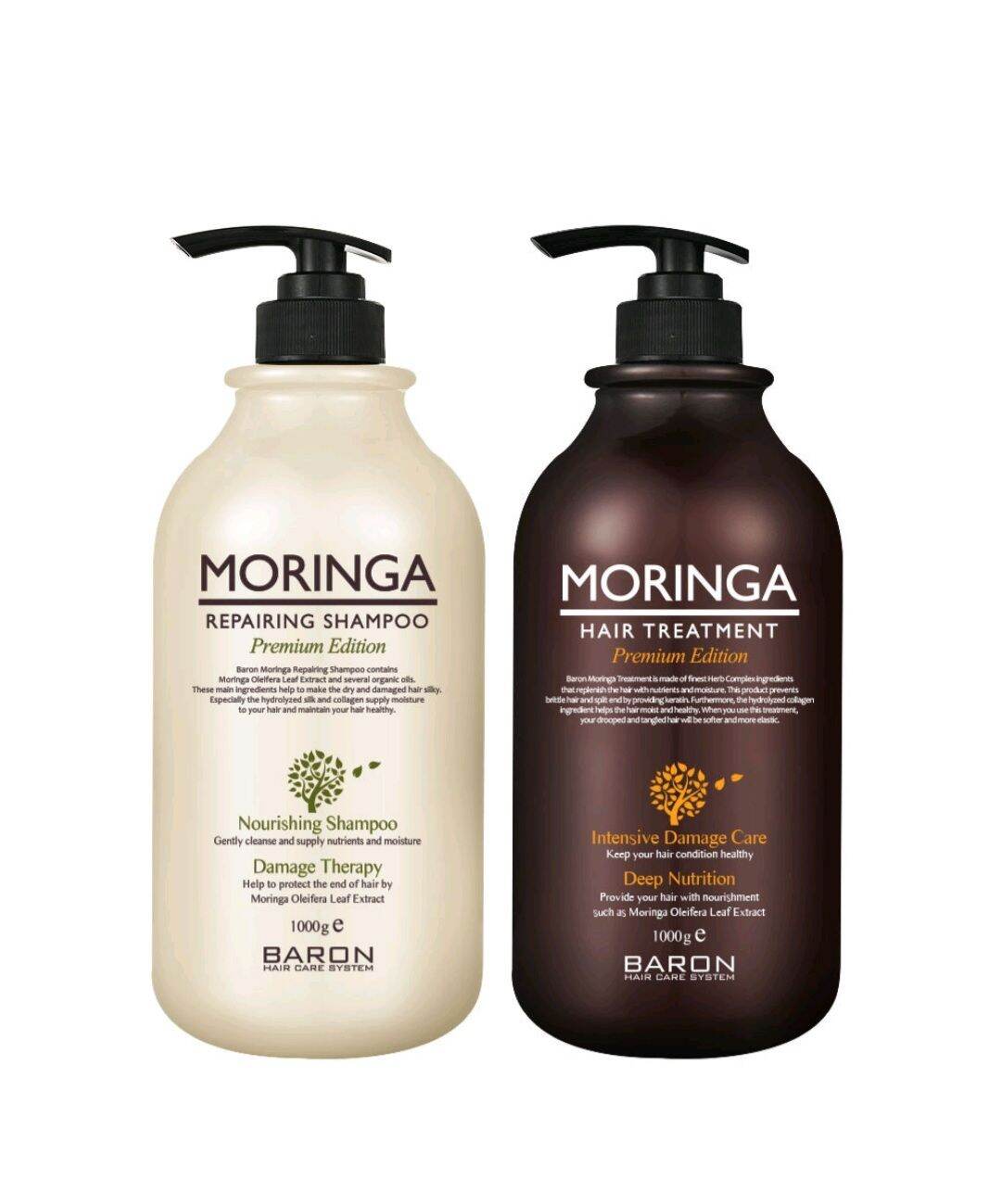 Baron Moringa Repairing Shampoo 1000g / Hair Treatment 1000g | Lazada PH