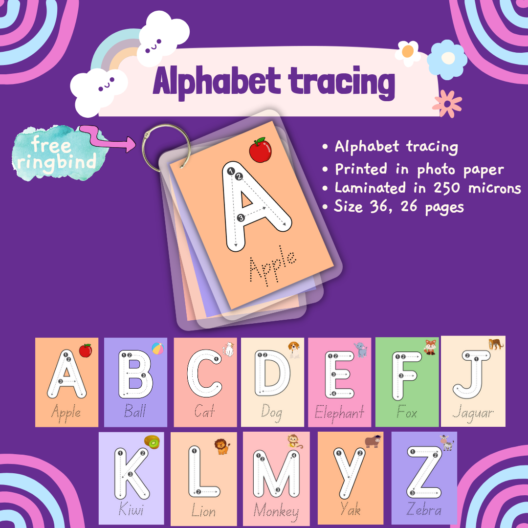 alphabet tracing laminated flashcards | Lazada PH