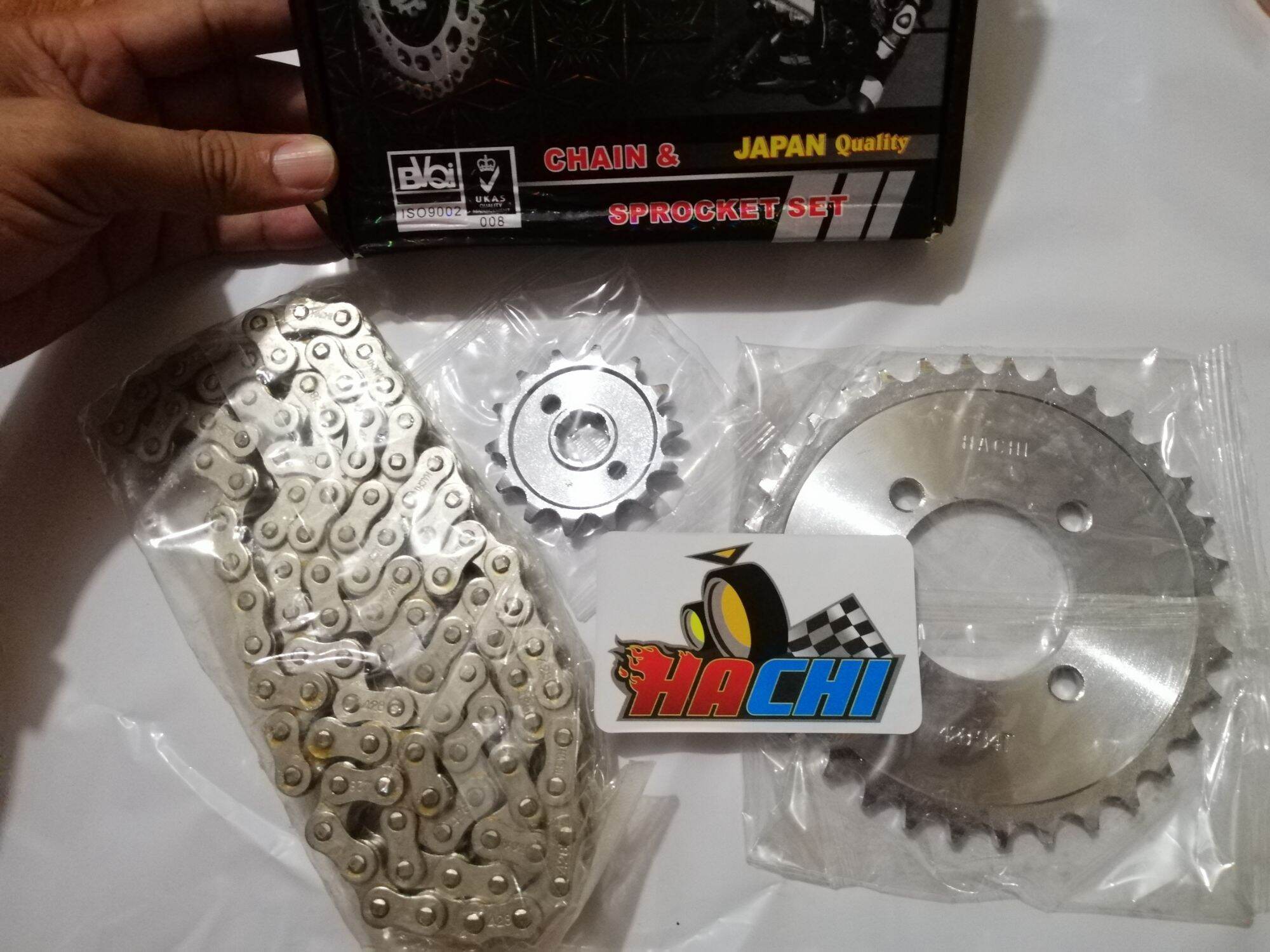 Hachi Chain and Sprocket Set Japan Quality for Suzuki Smash 110/Smash ...