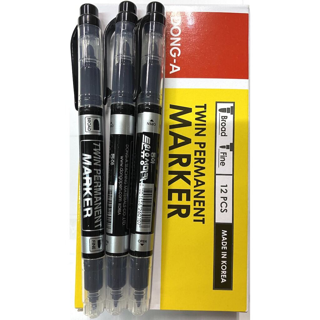 Dong - A Twin Permanent Marker Black sold per piece | Lazada PH