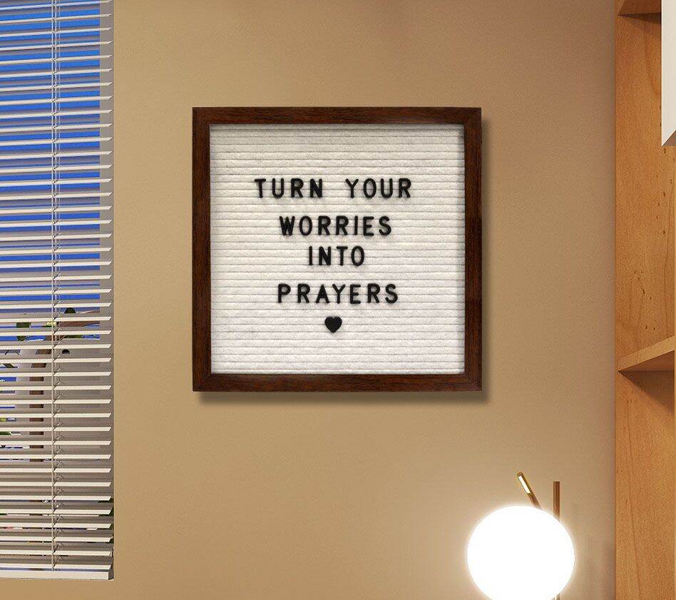 Felt Letter Board 10"X10" Frame with Set of Letters - With OR Without ...