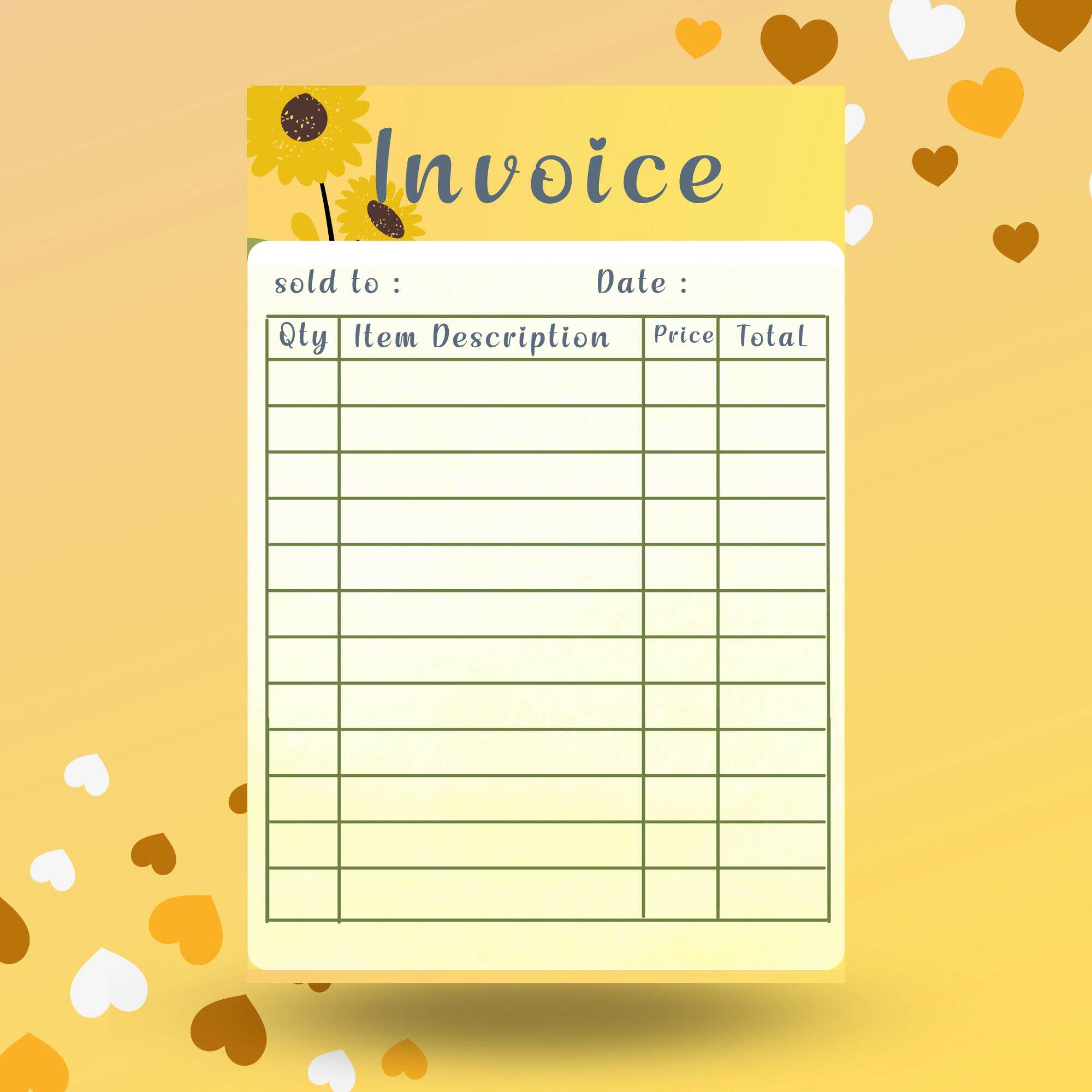 Reciept/Invoice Minimalist Design 50 sheets | Lazada PH