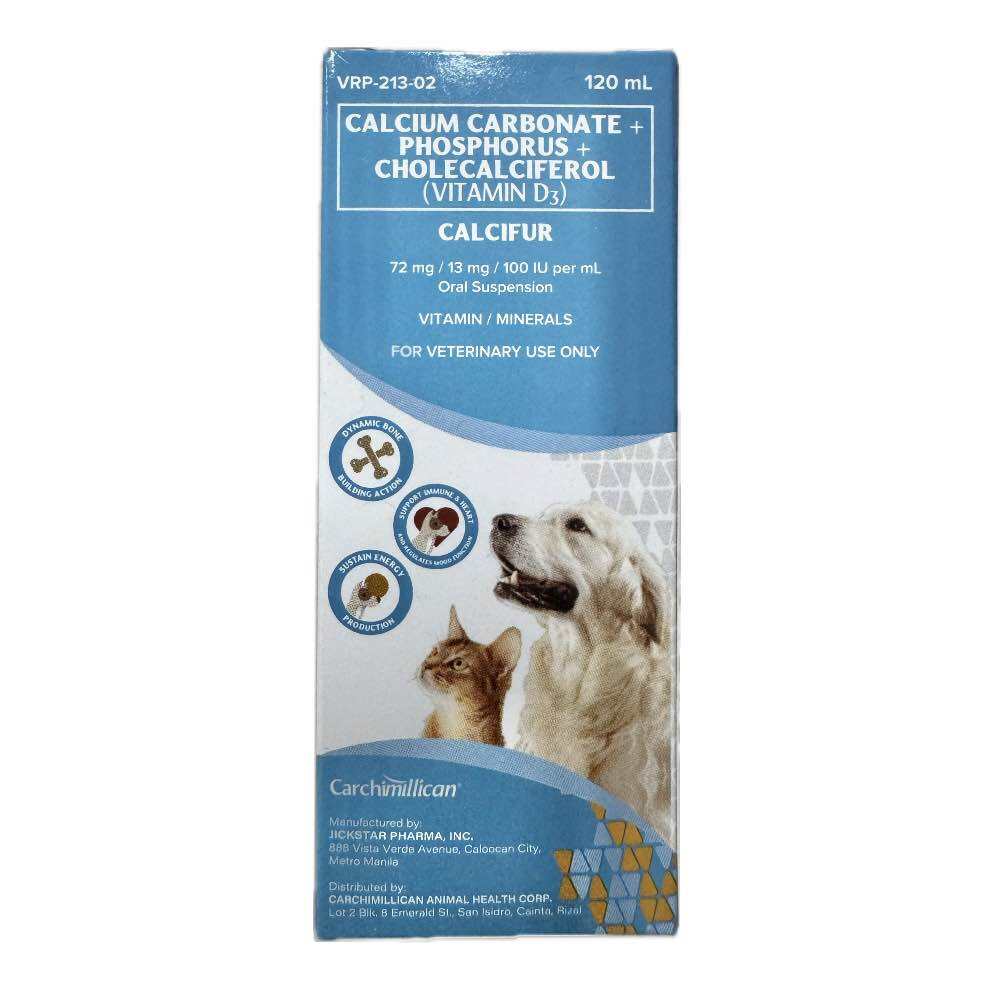 Calcifur Syrup for Dogs and Cats Calcium Supplement Oral Suspension ...