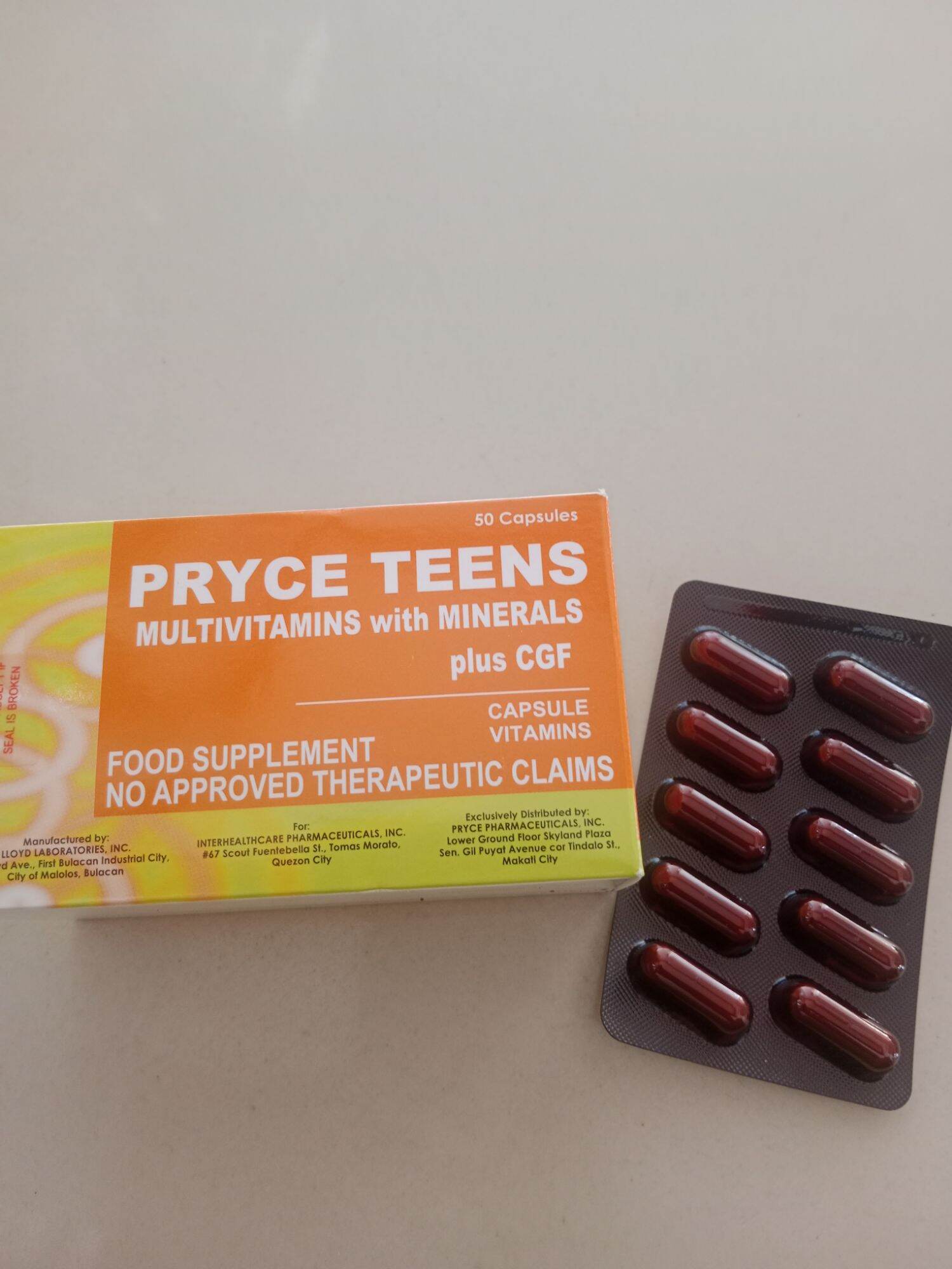 Pryce teens CGF generic of CHERIFER 10 capsules only | Lazada PH