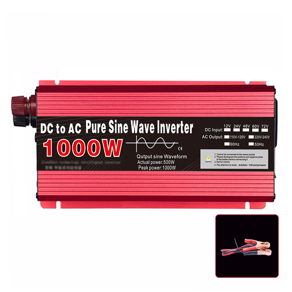 Pure Sine Wave Inverter 1000W 1600W 2200W 3000W DC 12V to AC 220V ...