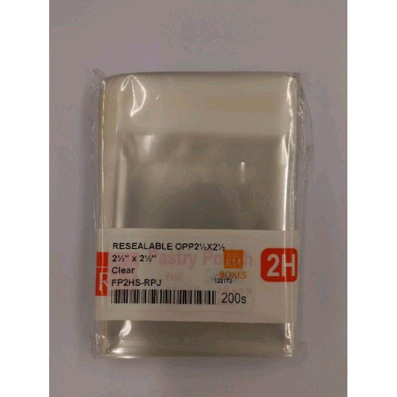 200 pcs Resealable Opp Pouch for Cookies, Bars, Chocolates, Nuts, Chips ...