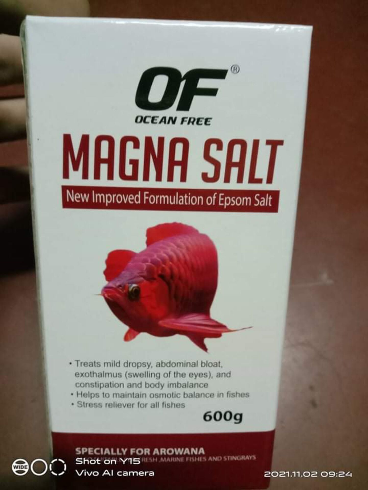 Ocean Free Magna Salt (600g) Specially for Arowana and Fresh Water Fish ...