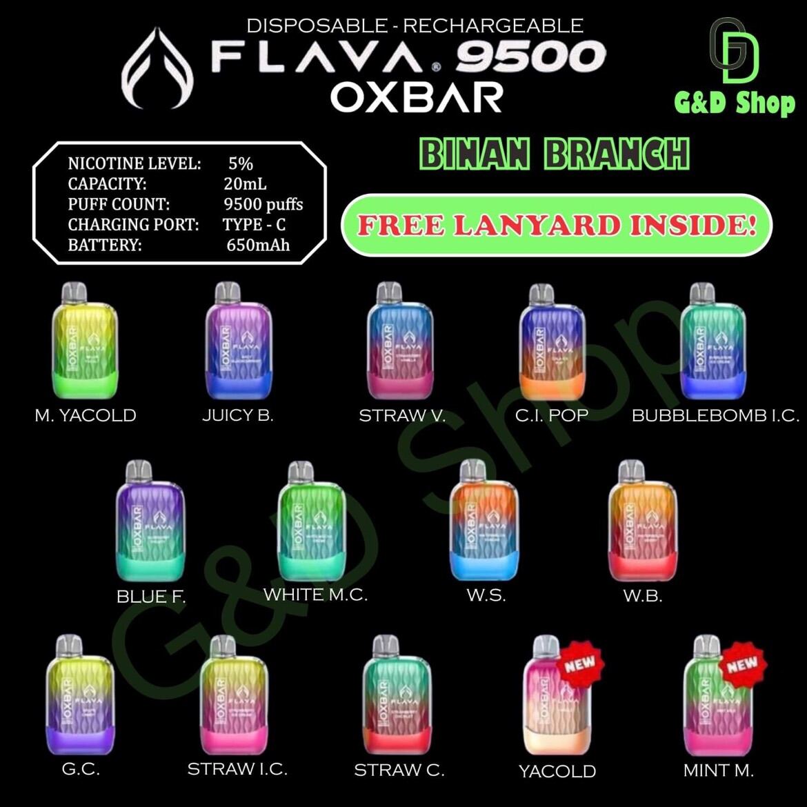 (FAST SHIPMENT) FLAVA OXBAR G9500 Puffs 9500 Disposable Rechargeable ...