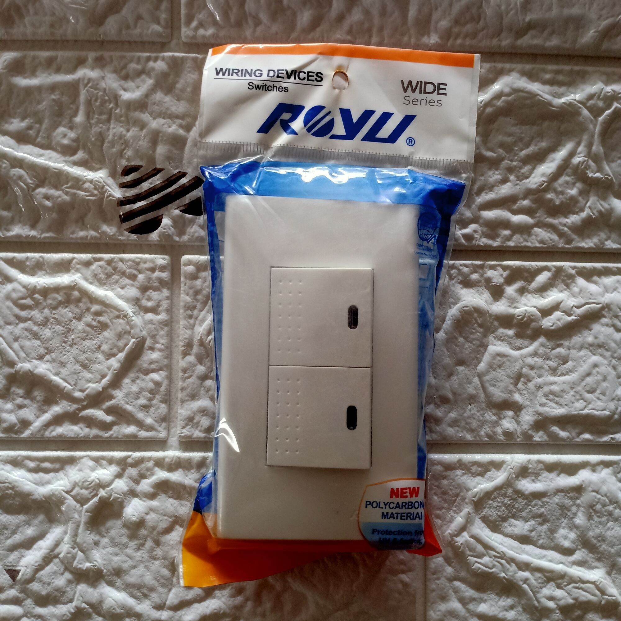 Royu..Wide series,1gang,2gang,3gang switch wth led.set | Lazada PH