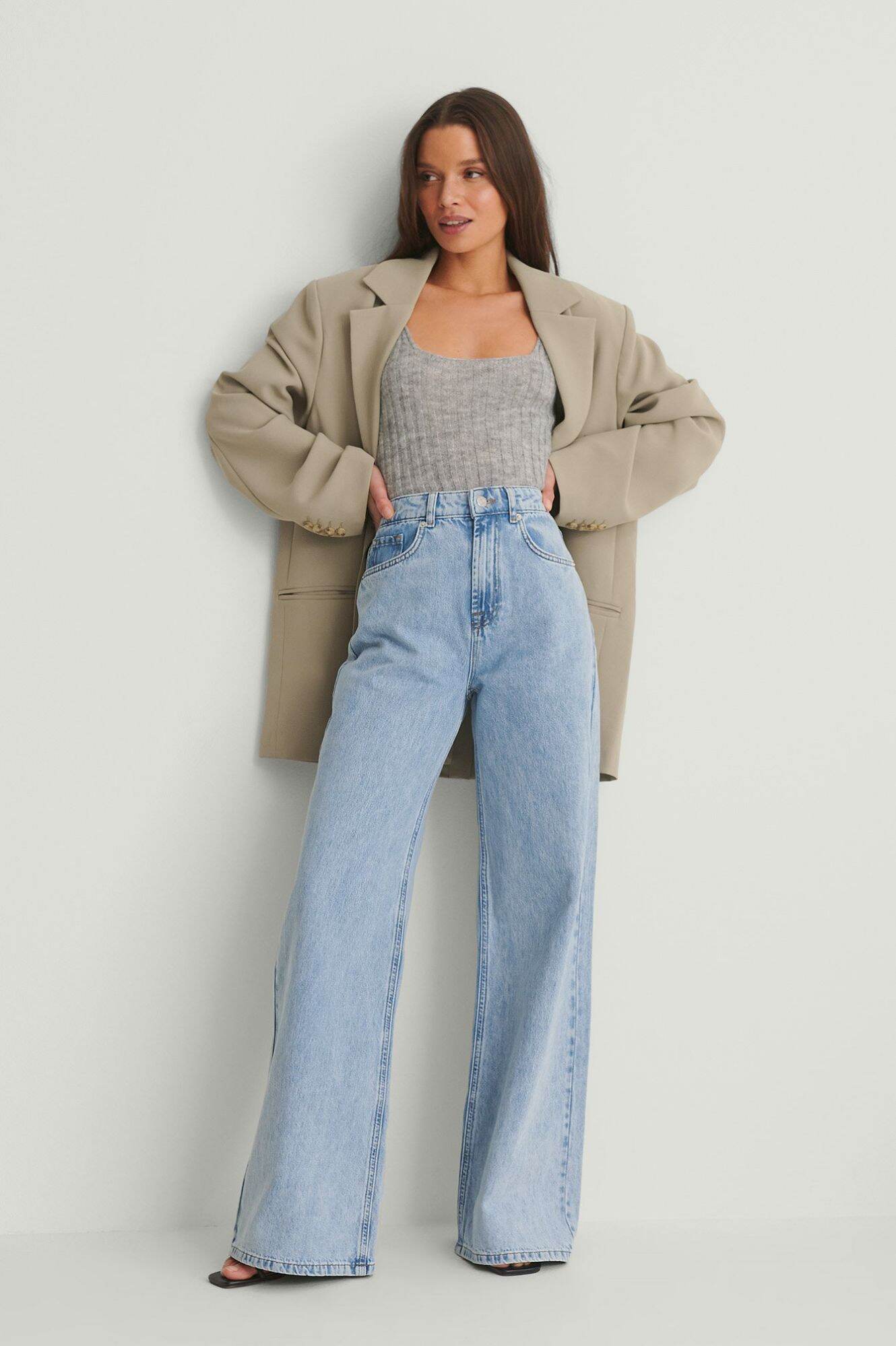 Soft Riged wide jeans (random design) | Lazada PH