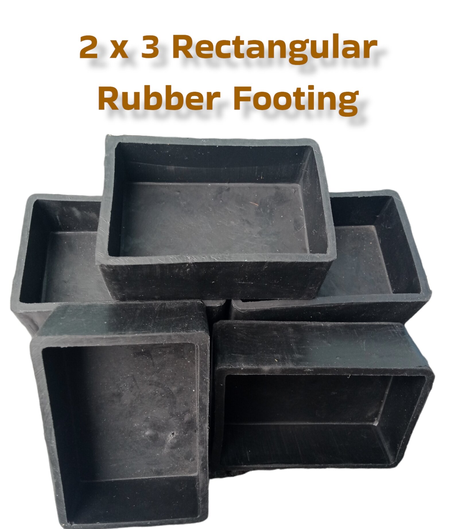 2 x 3 INCHES RECTANGULAR RUBBER FOOTING sold per piece | Lazada PH