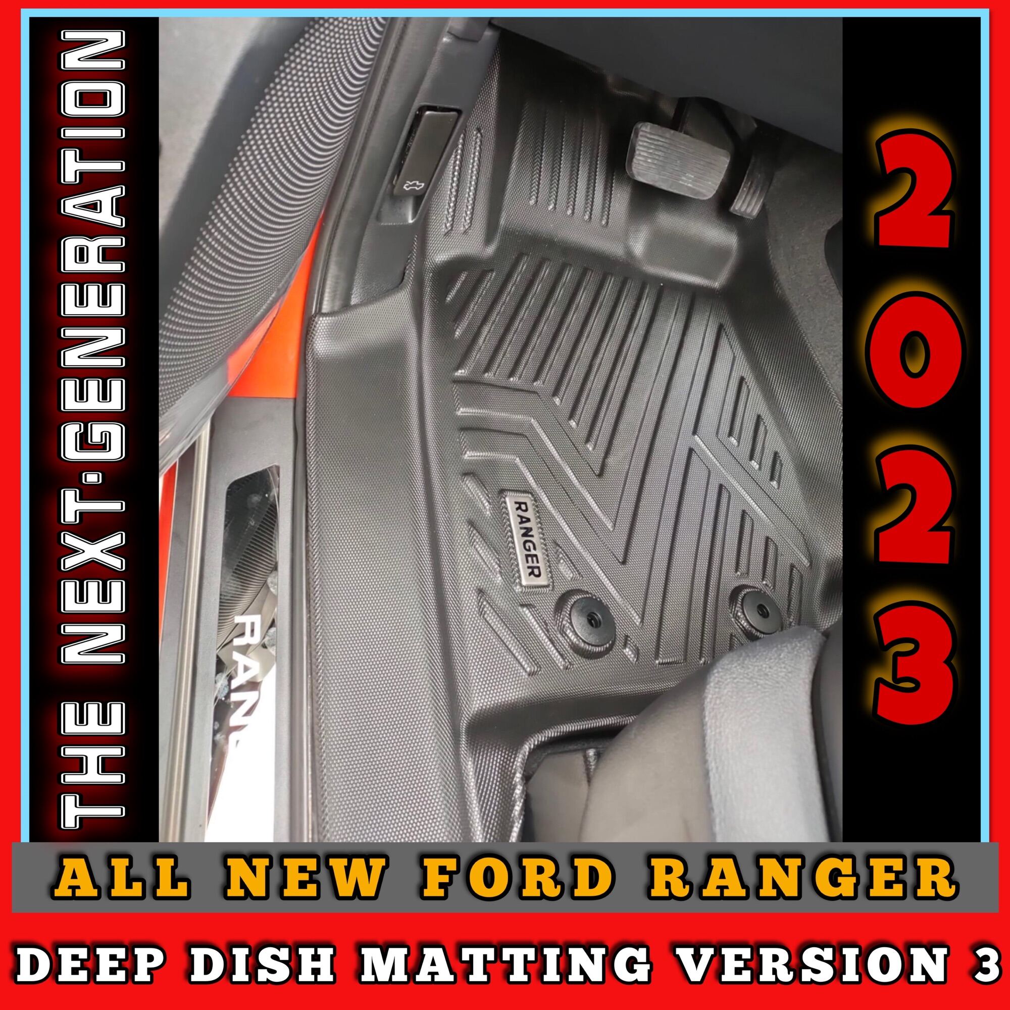 FORD RANGER 2023 DEEP DISH MATTING VERSION 3 (NEW GENERATION FORD ...