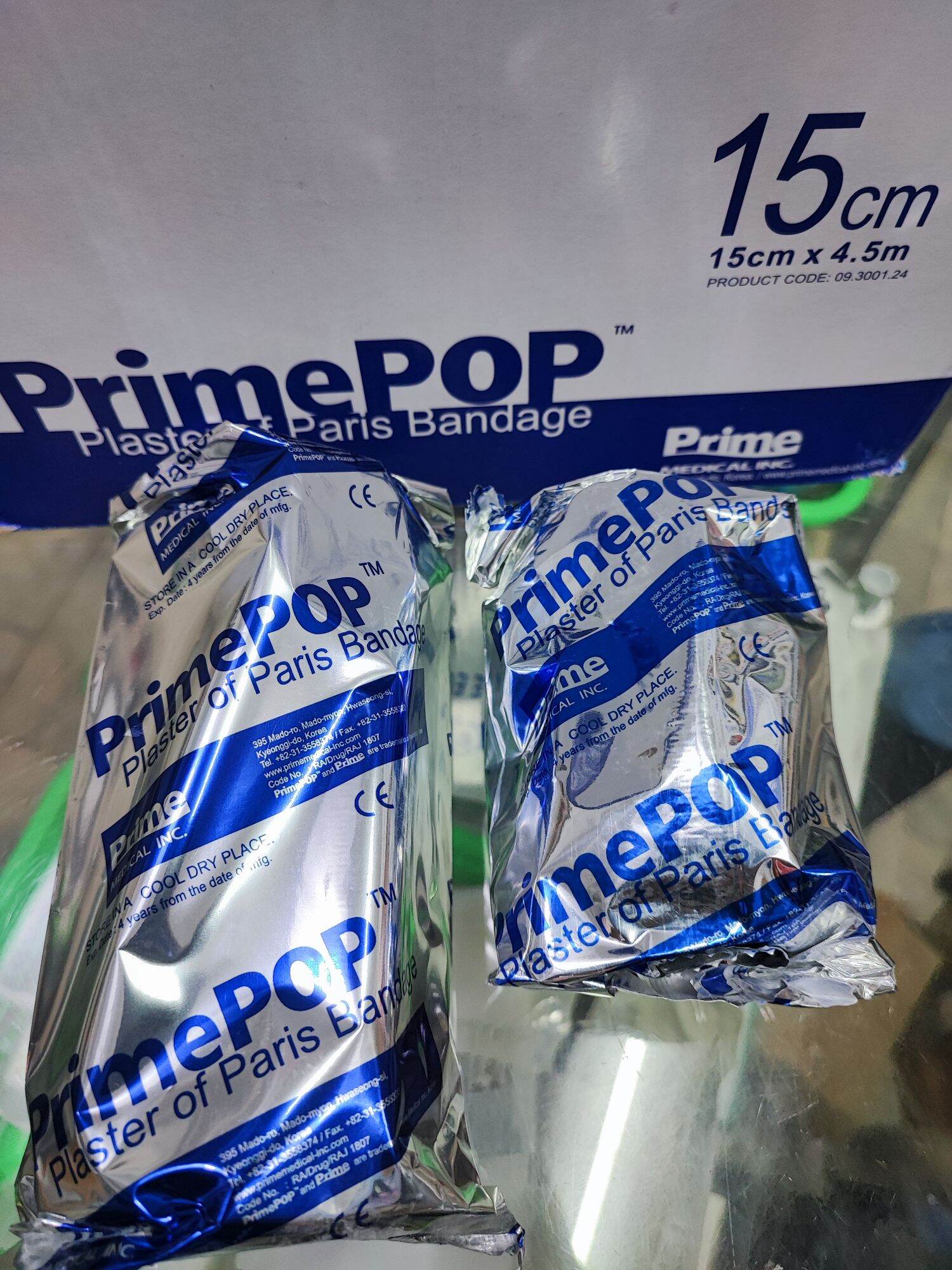 PLASTER OF PARIS BANDAGE (POP) 4 x5y & 6 x 5y, (10cm & 15cm) - PRIME ...