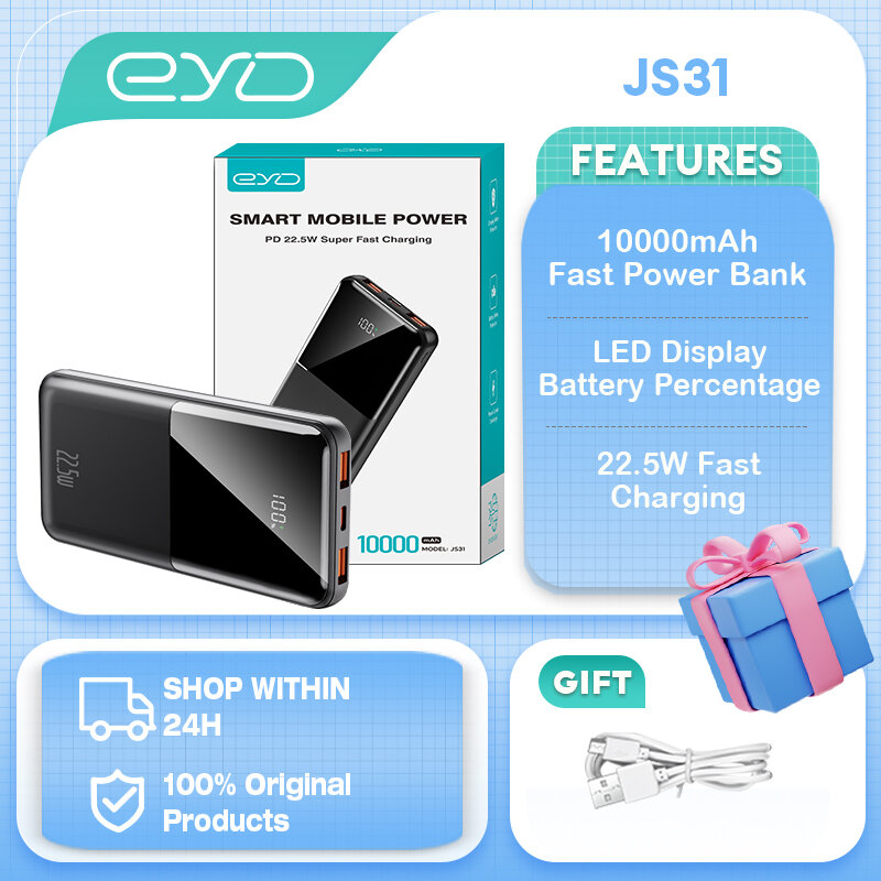 EYD 22.5W Magnetic power bank 10000mAh PD 20W super fast charge ...