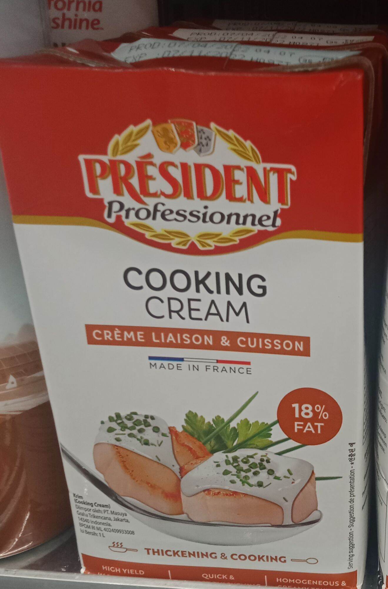 President Cooking Cream 35.1 % Fat 1L x 1 (France) | Lazada PH