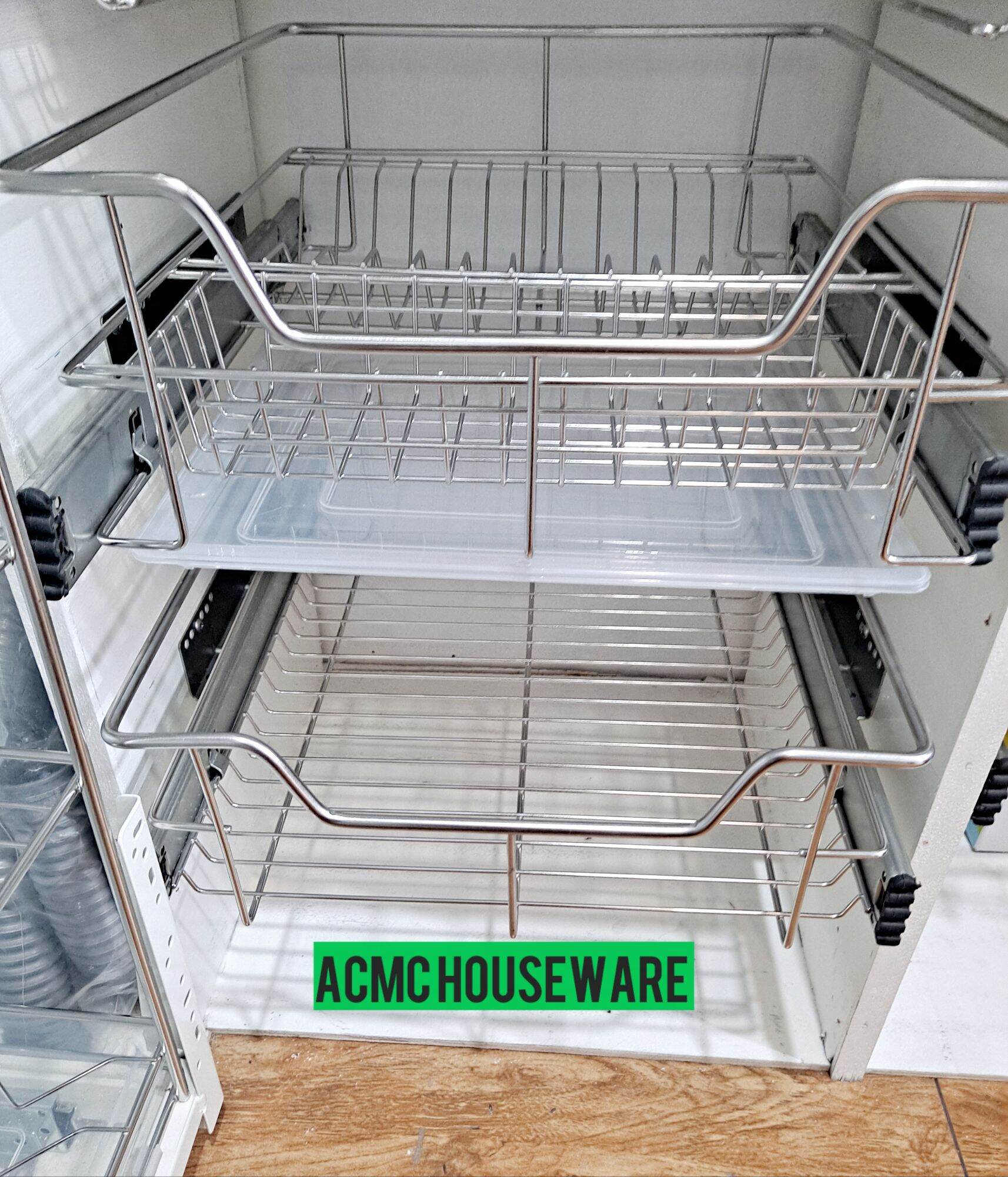 STAINLESS 304 PULL OUT BASKET FOR KITCHEN CABINET | Lazada PH