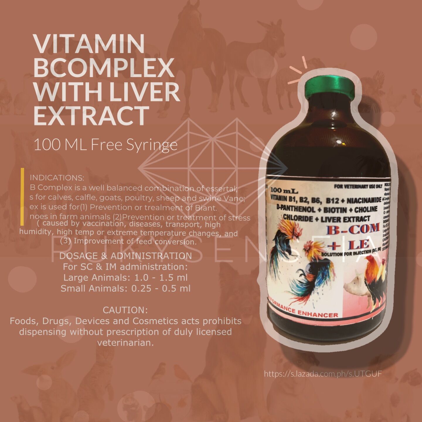 VITAMIN BCOMPLEX W/LE | 100ML FOR ANIMALS | Lazada PH