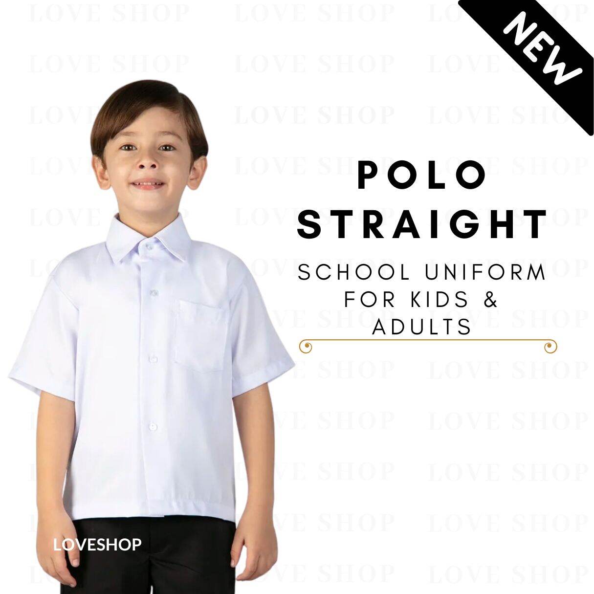 POLO WHITE FOR KIDS AND ADULT SCHOOL UNIFORM KATRINA FABRIC | Lazada PH