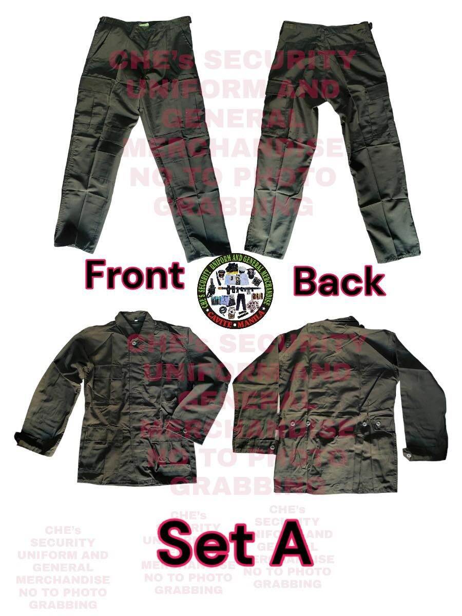 ROTC/CAT (ripstop) Fatigue Uniform Set with Accessories for students ...