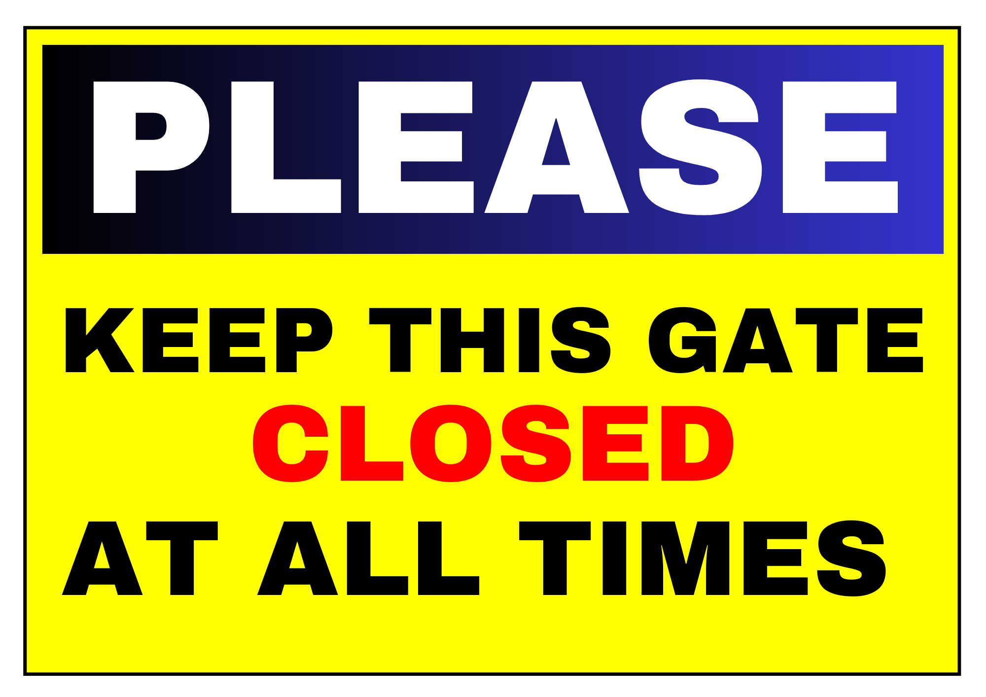Keep the Gate Closed Signage A4 Size Laminated | Lazada PH