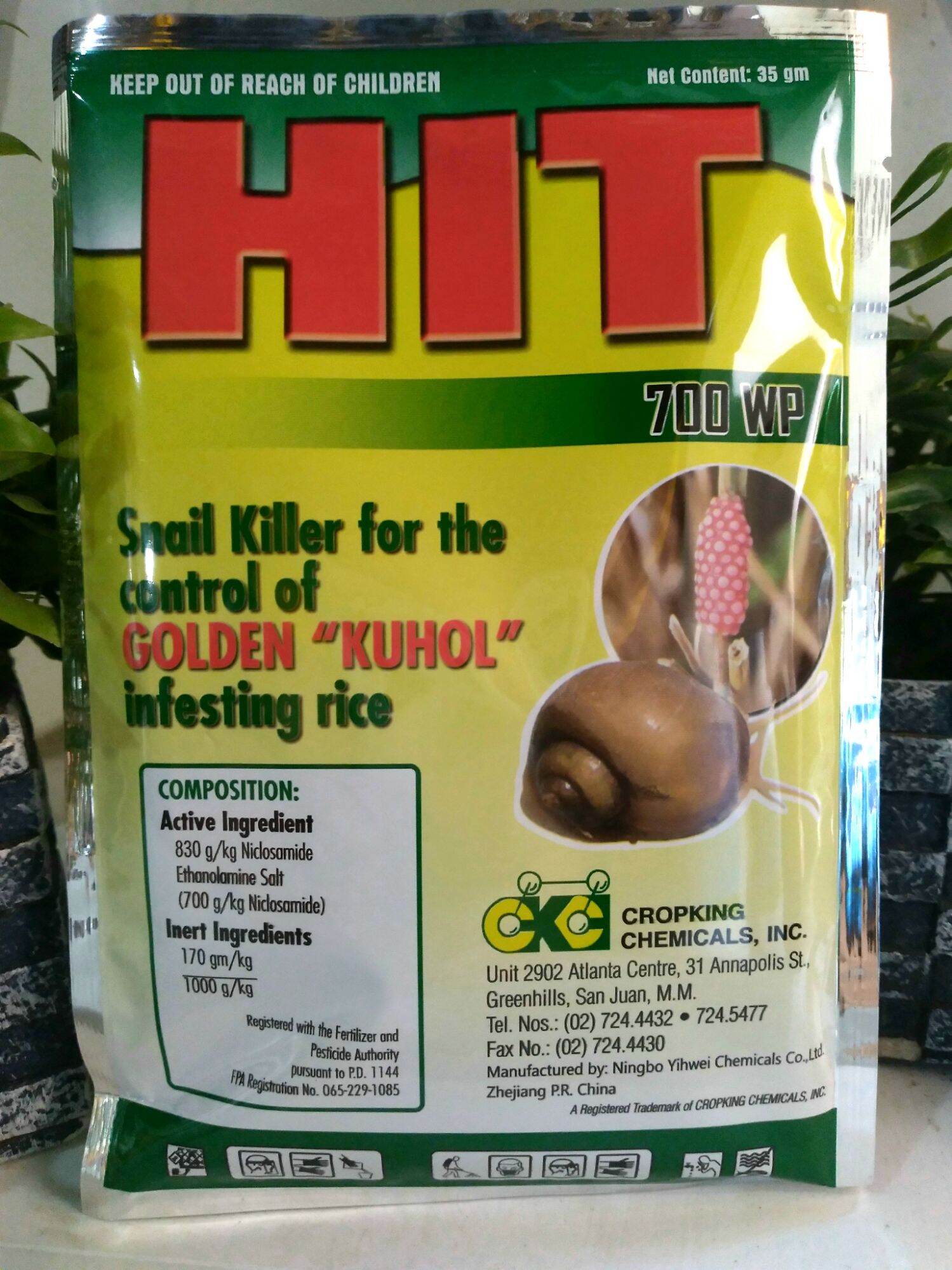 Hit 700 WP Snail Killer for the control of Golden Kuhol ( 35grams ...