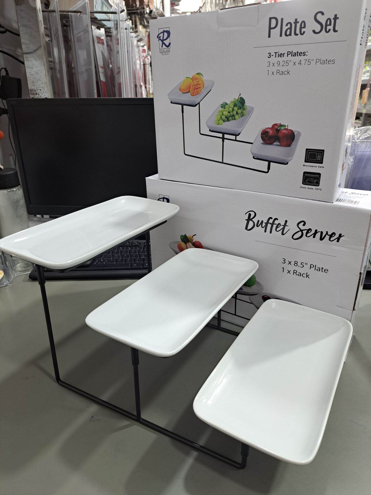 BUFFET SERVER 3 TIER 9.75" | Lazada PH