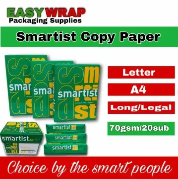 SMARTIST Bond Paper/ 70gsm/ A4/ Letter/ Legal/ 1ream | Lazada PH