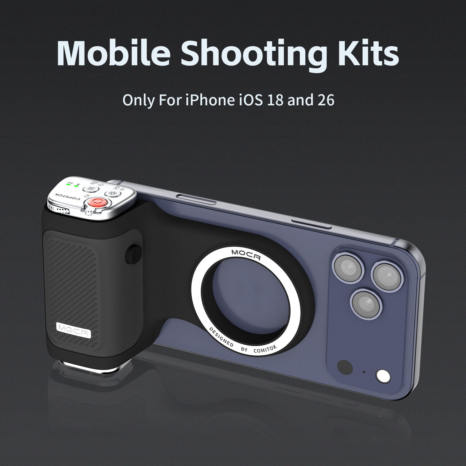 COMITOK Magnetic Phone Grip with Remote Control Portable Shooting ...
