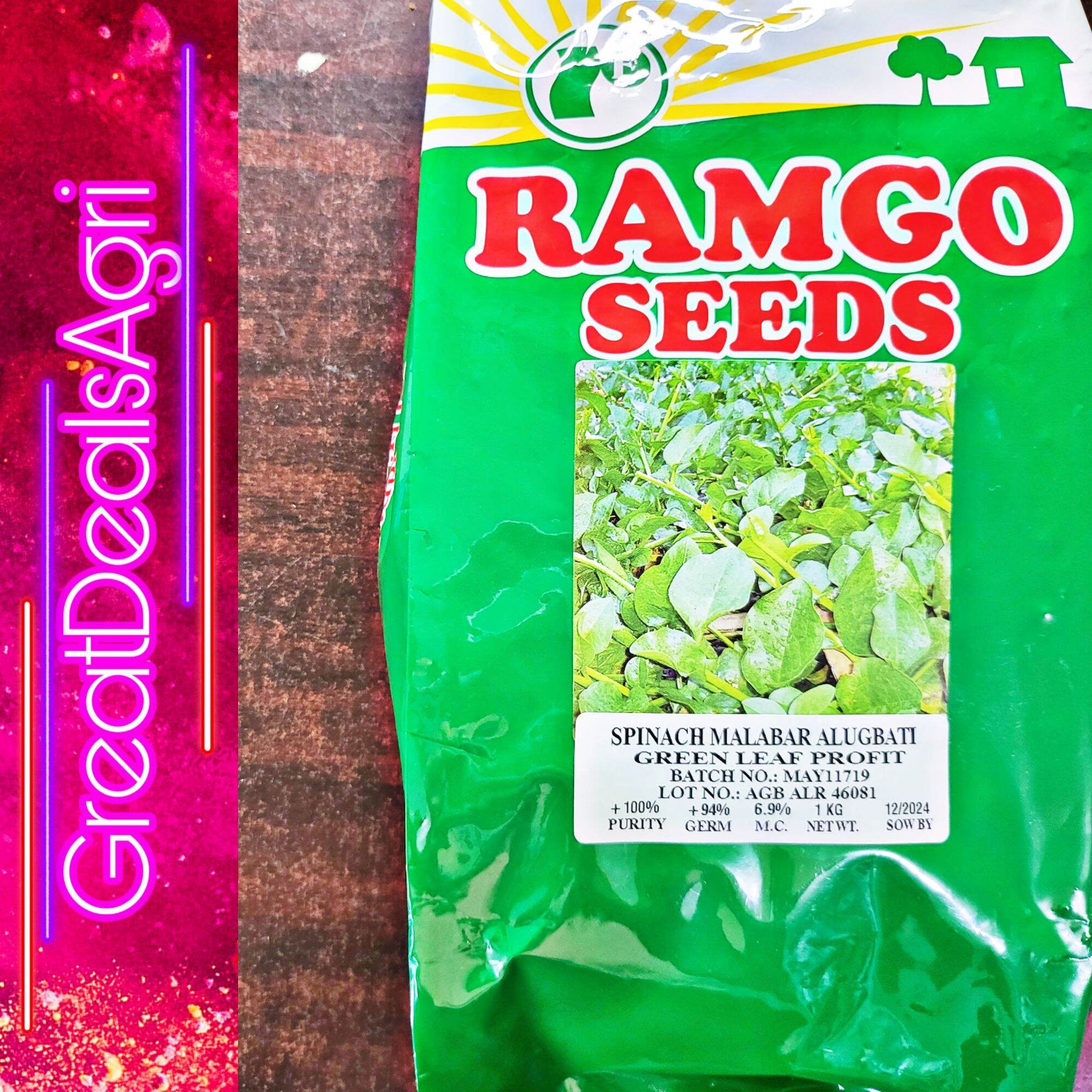SPINACH MALABAR OPV ALUGBATI SEEEDS (1 KILO) RAMGO SEEDS | Lazada PH