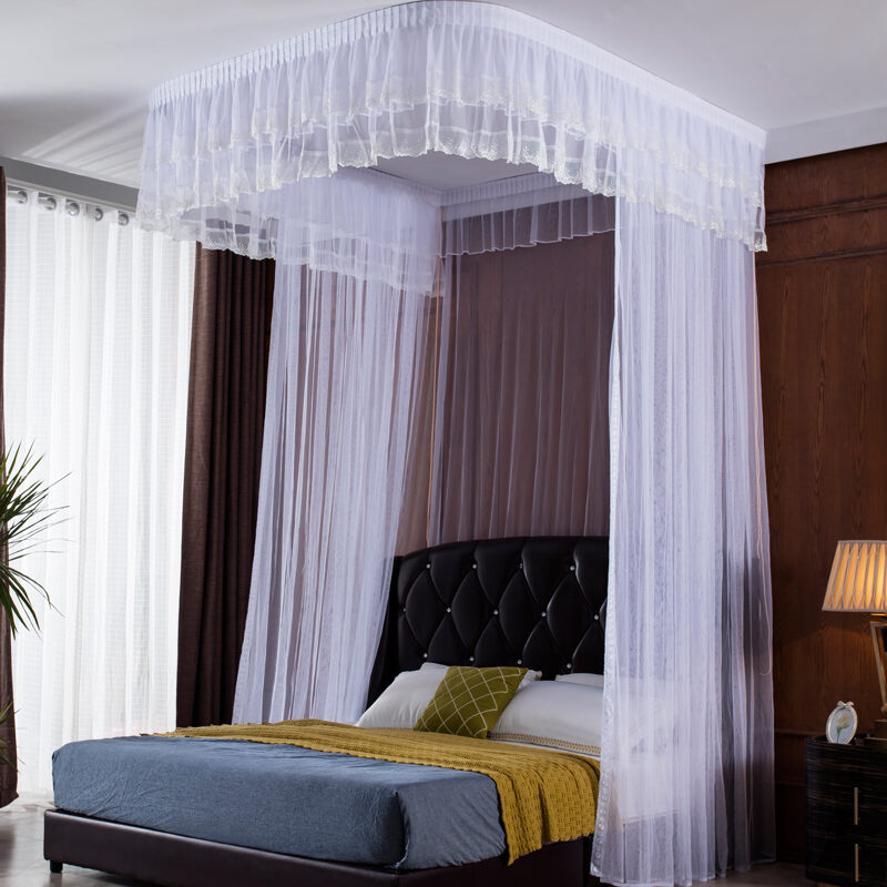 Mosquito Net Ceiling Rail Drawstring Curtain Ceiling Installation ...