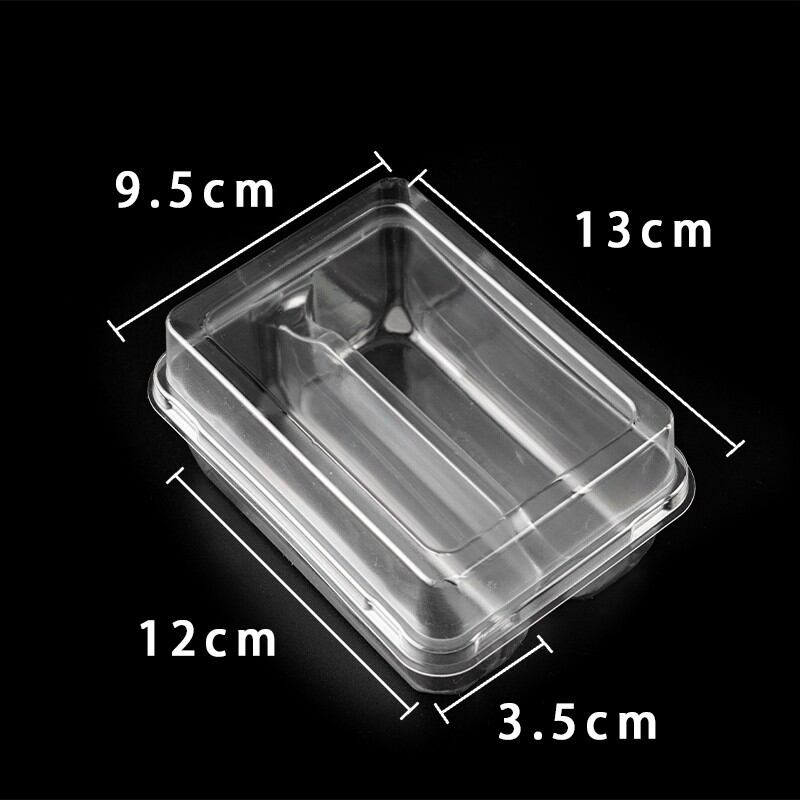 Fully Transparent Plastic Compartment Split Sandwich Packing Box Baking ...