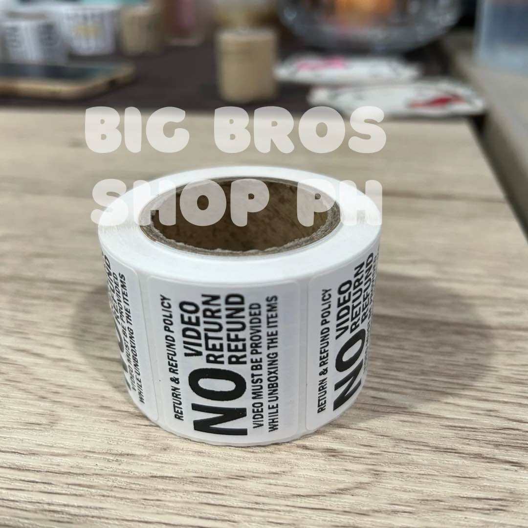 No Video No Refund Thermal Sticker 100pcs | 400pcs