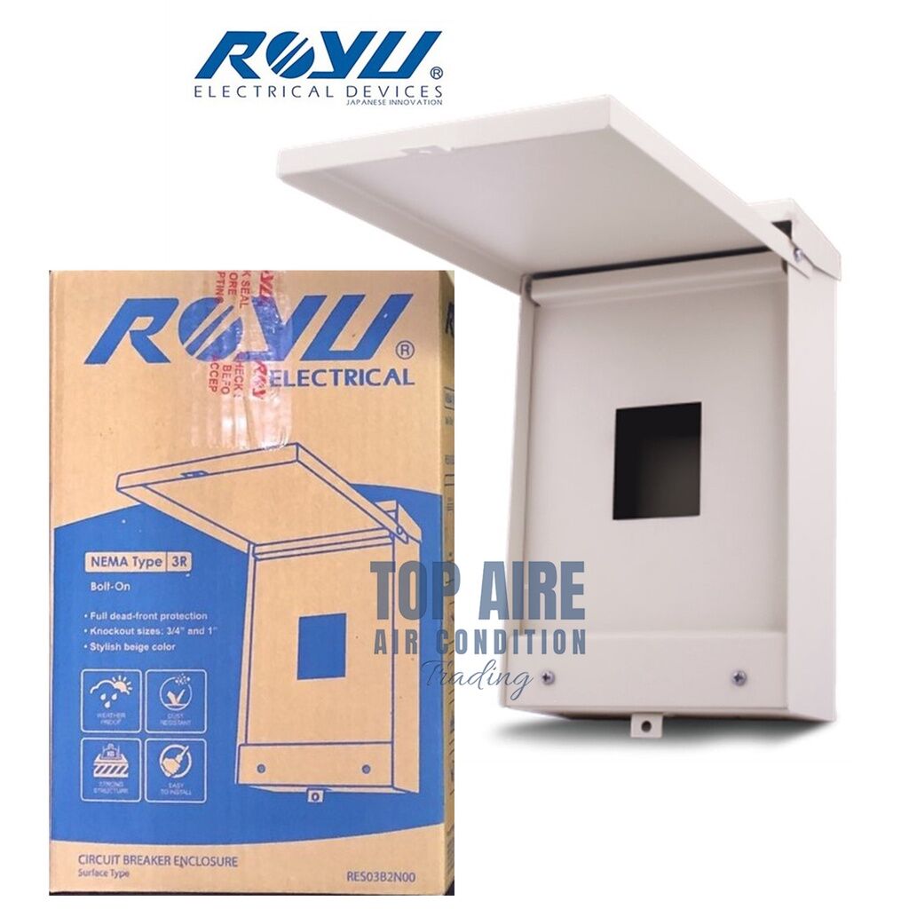 ROYU NEMA 3R ENCLOSURE BOLT-ON (ENCLOSURE ONLY OR SET WITH CIRCUIT BREAKER) | Lazada PH