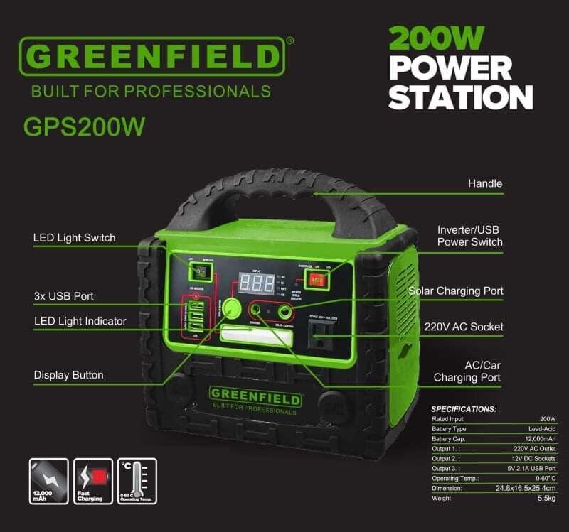 Greenfield Power Station Portable 200W GPS200W | Lazada PH