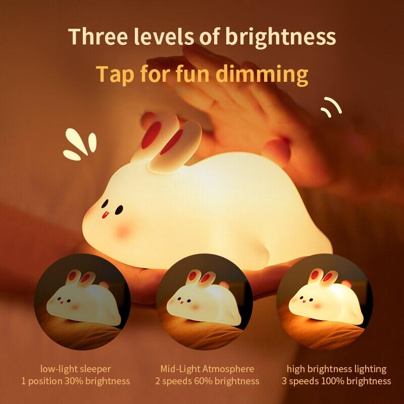 Cute LED Night Light Touch Sensor Cartoon Kid's Nightlights Silicone ...