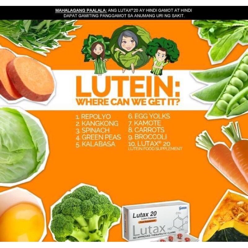 Lutax 20 VITAMINS EYE SUPPLEMENT LUTEIN (30 capsules) | Lazada PH