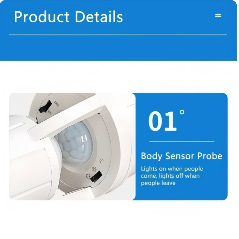 Goldstar E27 PIR Induction Lamp Holder Adjustable Gear 120 Degree ...