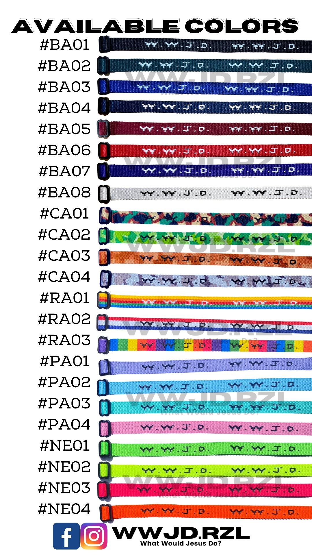 ORIGINAL WWJD “WHAT WOULD JESUS DO?” BRACELETS