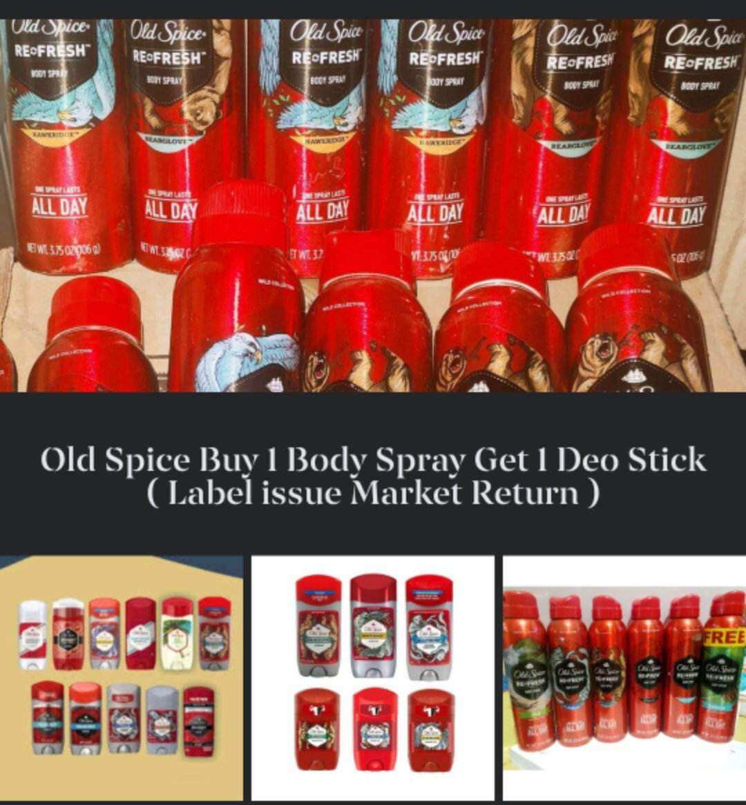 Original Old Spice Set Deodorant Stick & body spray Bundle Random ...