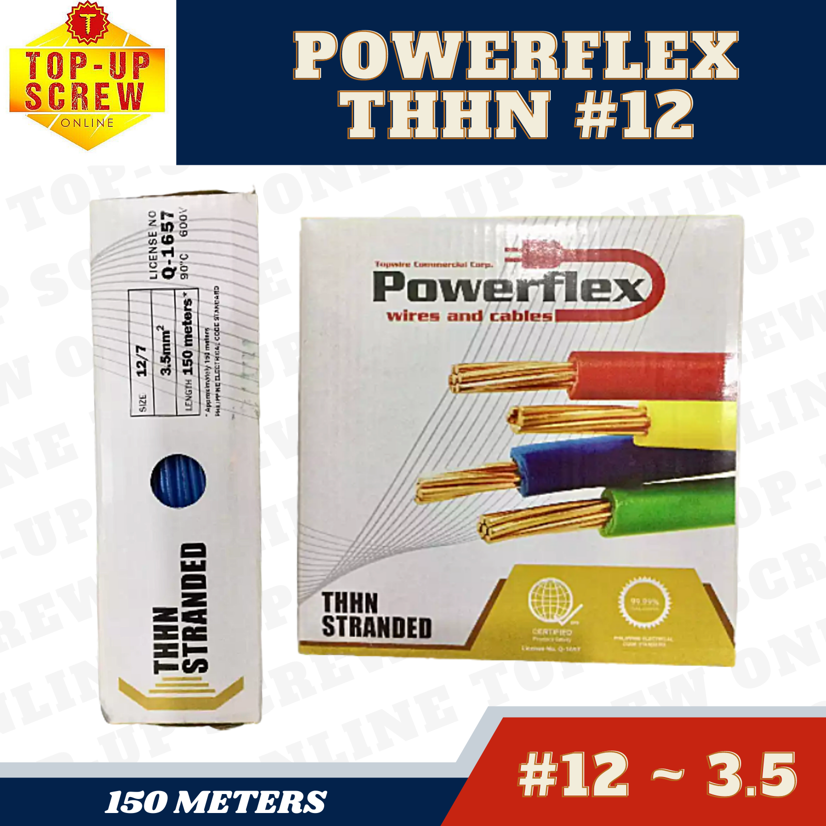 Powerflex THHN #12 ~ 3.5mm || Sold per box (150meters) | Lazada PH