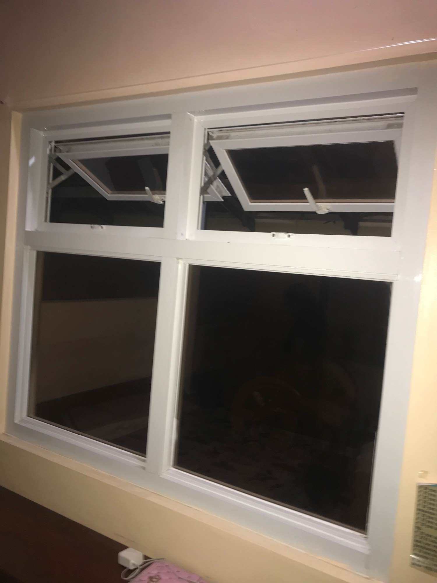 H-100cm x 120cm-W aluminum double awning window with double fix window ...