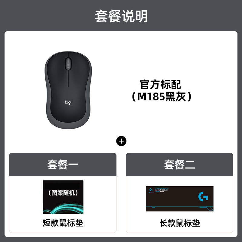 Logitech M186 Wireless Mouse Office Quiet Wireless Mouse Game Girl M185 ...