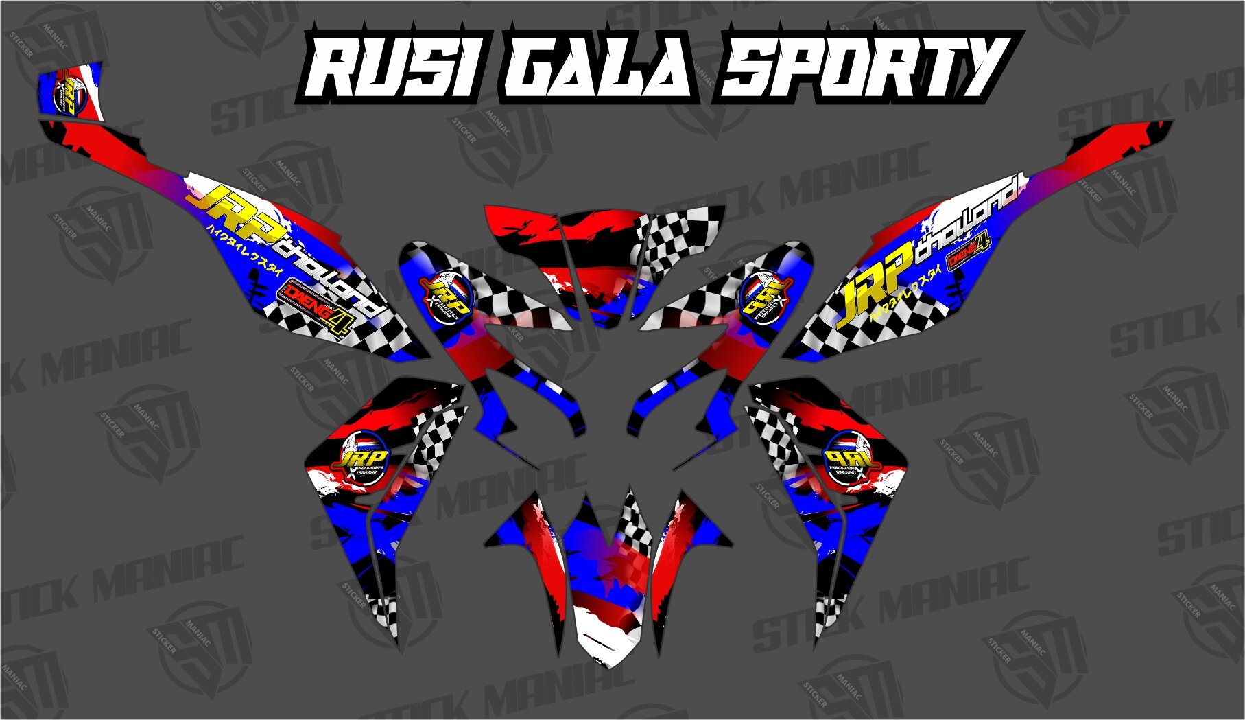 Rusi gala sporty full body decals | Lazada PH