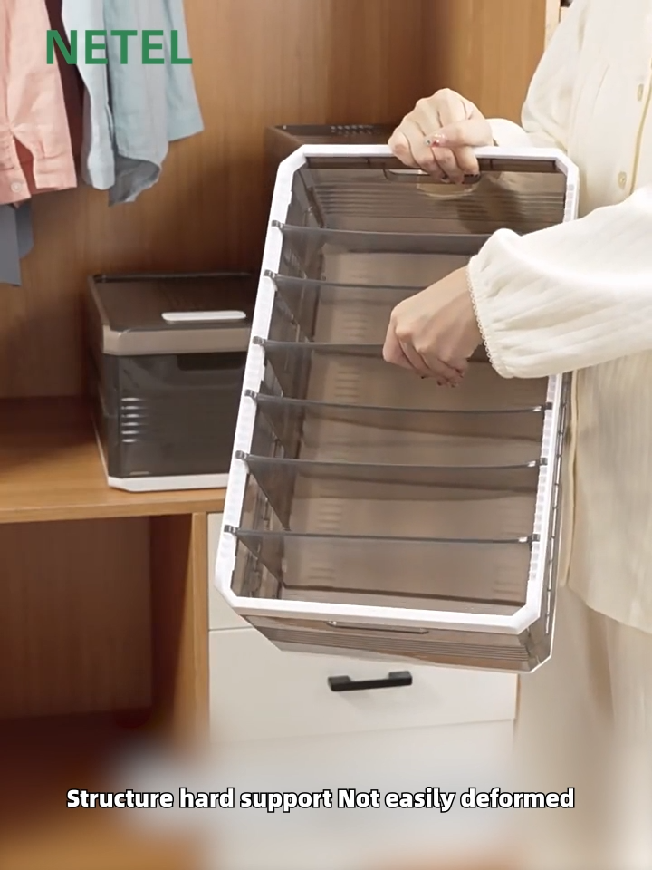 【NEW】NETEL storage box Wardrobe Layering Storage Box Divided Lattice ...